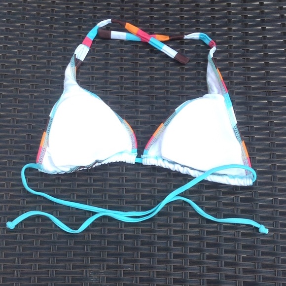 2Chillies | Swim | Girls Bluepinkorangebrown Striped Bikini Set | Poshmark